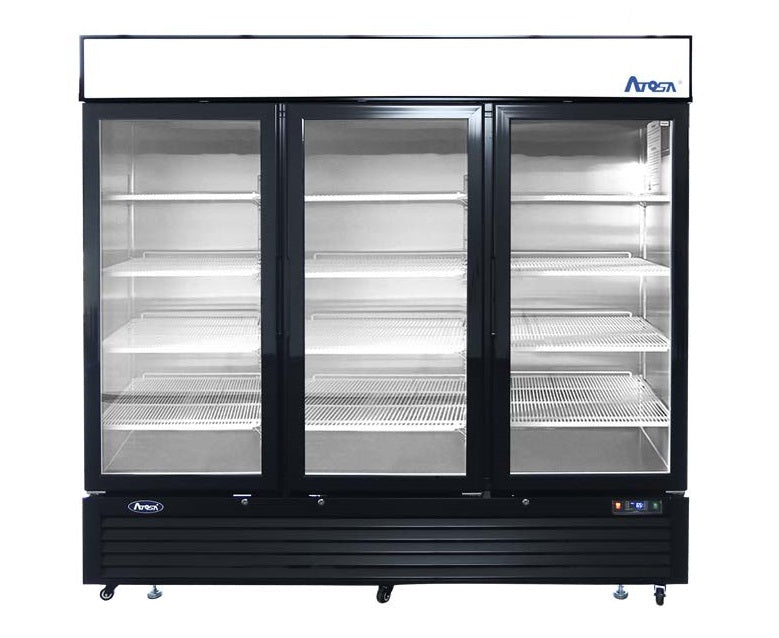 Atosa MCF8729GR 3-Door Sliding Glass Beverage Cooler | 68 Cu. Ft.